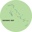 Map Of Bahamas Green Sticker