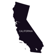 Map Of California Lettering Sticker