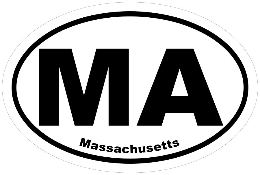 Massachusetts Ma Oval Sticker Shipped Fast & Free!