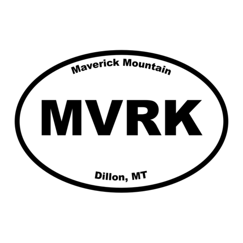 Maverick Mountain Oval Sticker