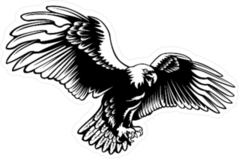 Menacing Eagle Sticker