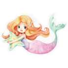 Mermaid Starfish Hug Sticker