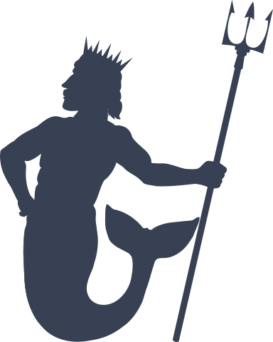 Merman Holding A Trident Sticker Shipped Fast & Free!