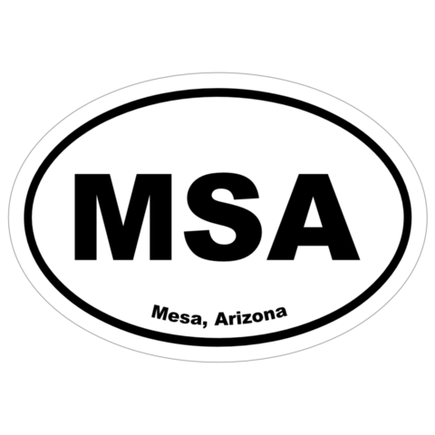 Mesa, Arizona Oval Stickers