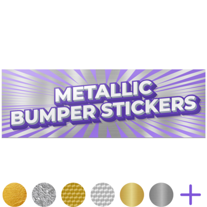 Metallic Stickers & Decals | Custom Chrome, Gold, Silver & More