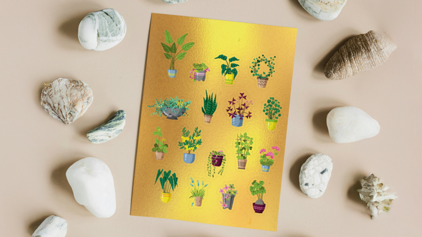 Design Custom Metallic Sticker Sheets Online