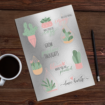 Design Custom Metallic Sticker Sheets Online