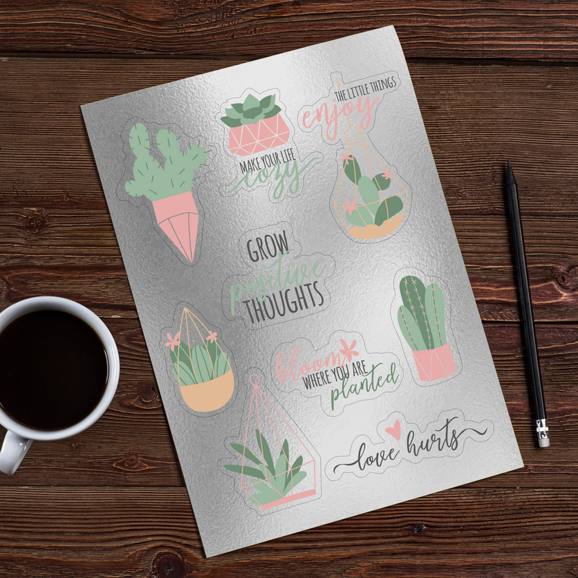 Design Custom Metallic Sticker Sheets Online