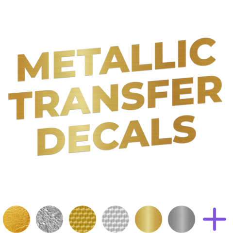 Metallic Transfer Decals – Custom Chrome, Silver & Gold Vinyl Designs
