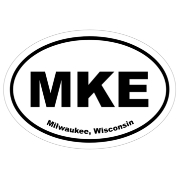 Milwaukee, Wisconsin Oval Stickers