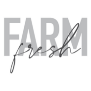 Minimal Typographic "Farm Fresh" Sticker