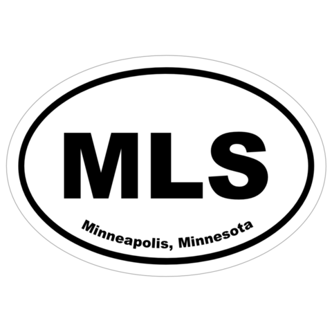 Minneapolis, Minnesota Oval Stickers