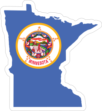 Vibrant, High-Quality Minnesota Flag State Stickers