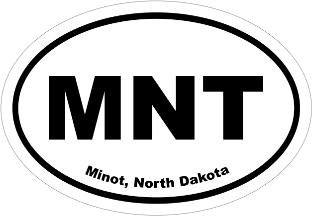 Minot, North Dakota Oval Stickers
