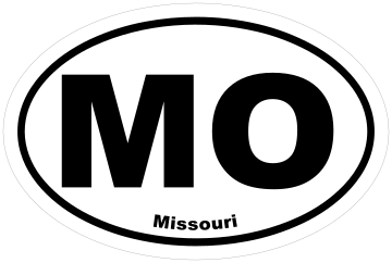 Order Your Missouri Mo Oval Sticker Today - Free Shipping!