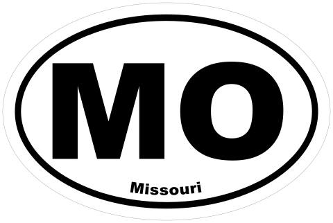 Order Your Missouri Mo Oval Sticker Today - Free Shipping!