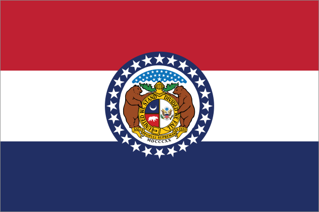 Missouri Mo State Flag Sticker - 50+ Color Options!