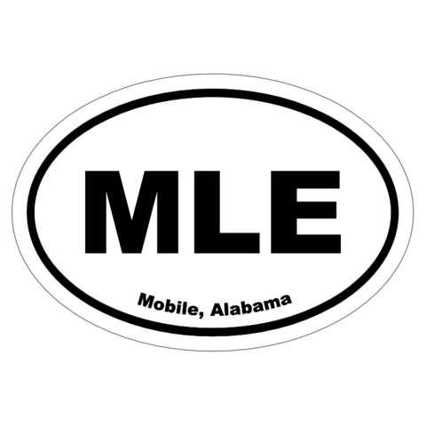 Mobile, Alabama Oval Stickers