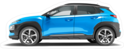 Modern Blue Car Crossover Sticker