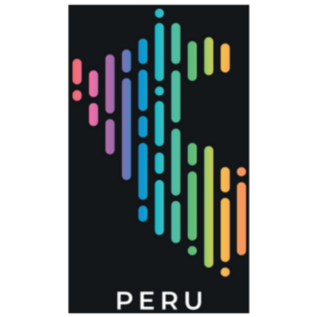 Modern Colorful Peru Map Logo Sticker