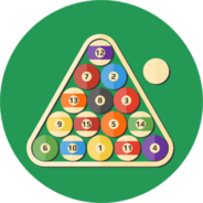 Modern Illustration Billiards Ball Sticker