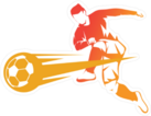Modern Soccer Player Sticker