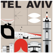 Modern Typography Tel Aviv Israel Sticker