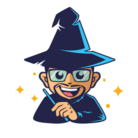 Modern Wizard Logo Sticker