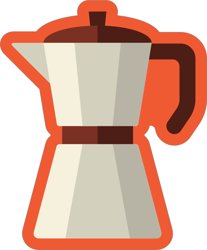 Order Your Moka Coffee Pot Sticker Today - Free Shipping!