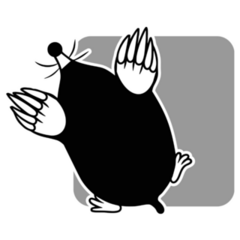Mole Icon Logo Sticker