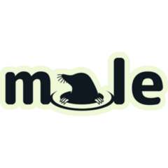 Mole Lettering Logo Sticker