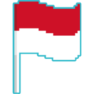 Monaco Pixel Flag Blue Sticker