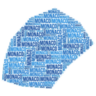 Monaco Word Cloud Sticker