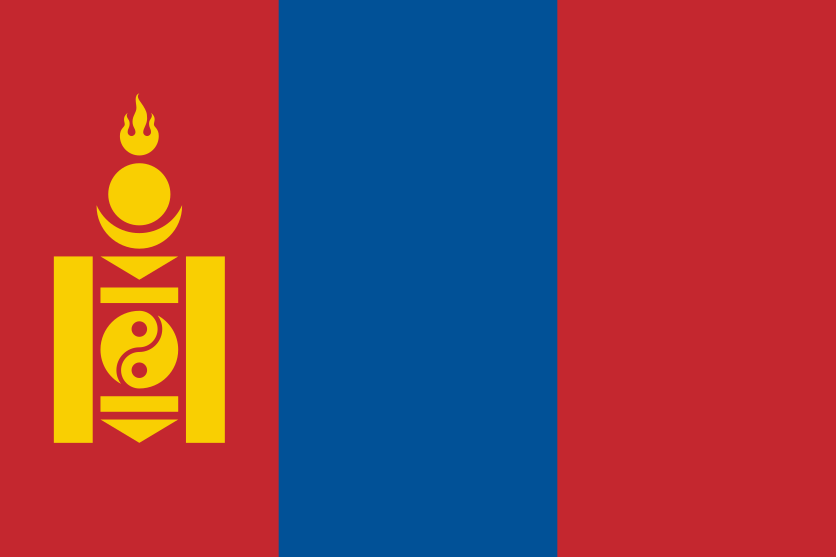 Mongolia Flag Sticker - 50+ Color Options!