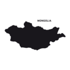 Mongolia Map Country Name Sticker