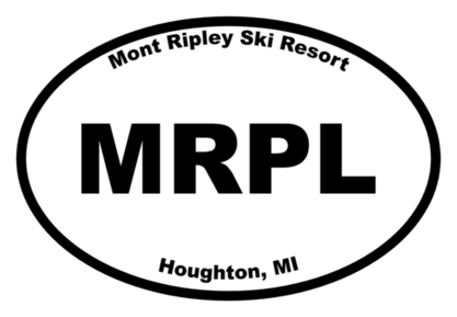 Mont Ripley Ski Resort Oval Sticker