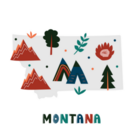 Montana Usa Map Collection Cartoon Sticker