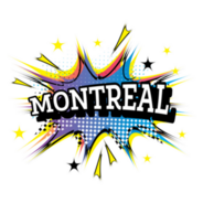 Montreal Canada Comic Text In Pop Art Sticker