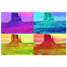 Monument Valley Located On Utah State Line Pop-art Sticker