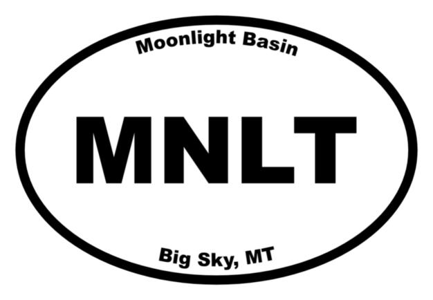 Moonlight Basin Oval Sticker