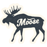 Moose on Moose Sticker