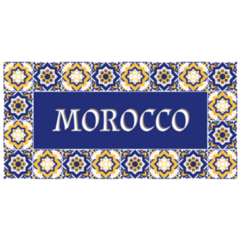 Morocco Travel Banner Sticker