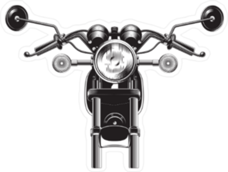Motorcycle Chopper Handlebars Sticker