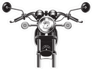 Motorcycle Chopper Handlebars Sticker
