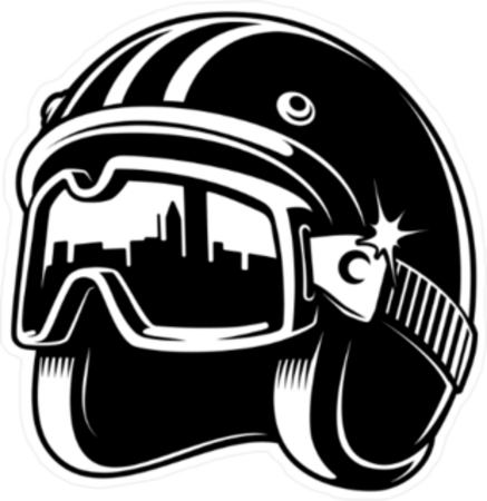 Motorcycle Helmet and Goggles Sticker