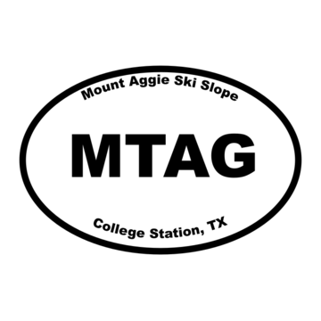 Mount Aggie Ski Slope Oval Sticker