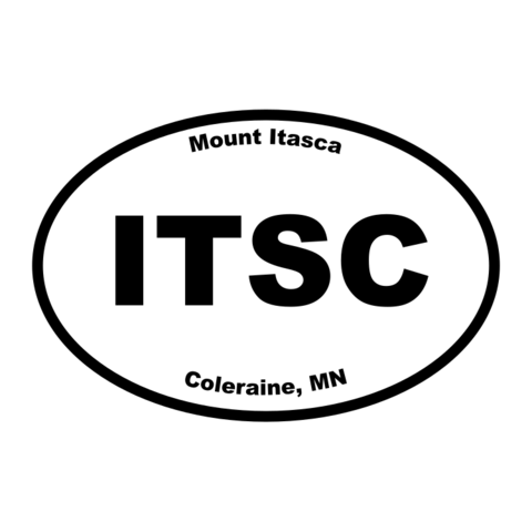 Mount Itasca Oval Sticker