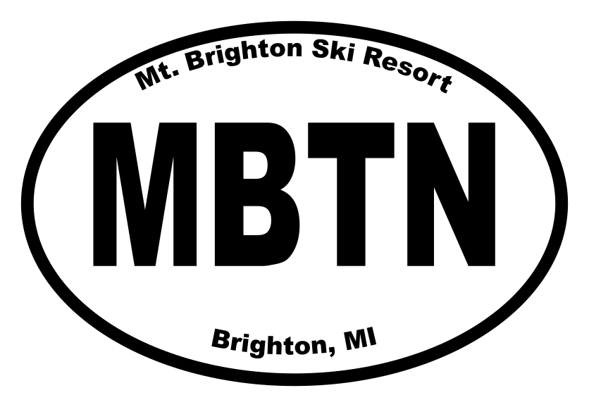 Mt. Brighton Ski Resort Oval Sticker