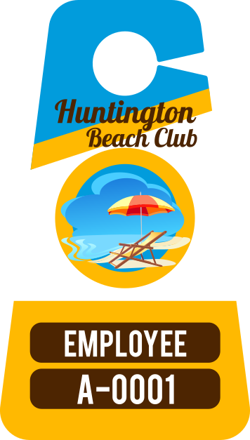 Multi Color Triangle Hang Tag Parking Permit for Employees