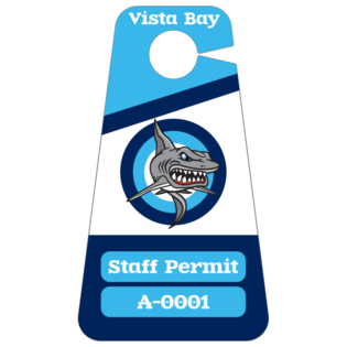 Custom Triangle Hang Tag Parking Permits - Add Your Logo